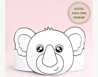 Koala Headband - Animal Paper Hat & Crown - DIY Coloring Activity ...