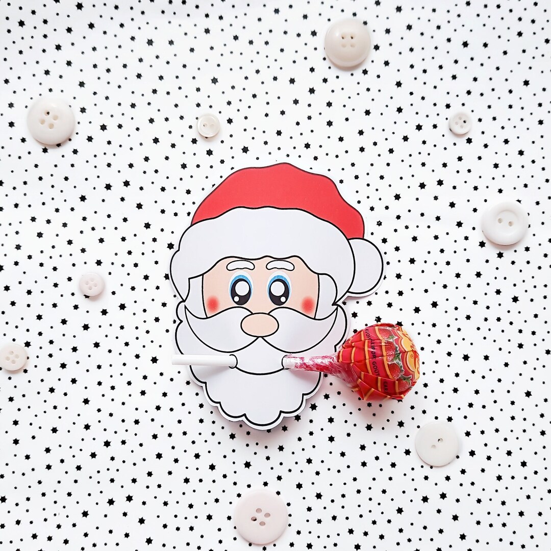 Santa Claus Lollipop,instant Download Lollipop Holder,digital Party ...
