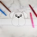 Dog Paper Coloring Crown Animal Paper Hat for Kids Instant - Etsy