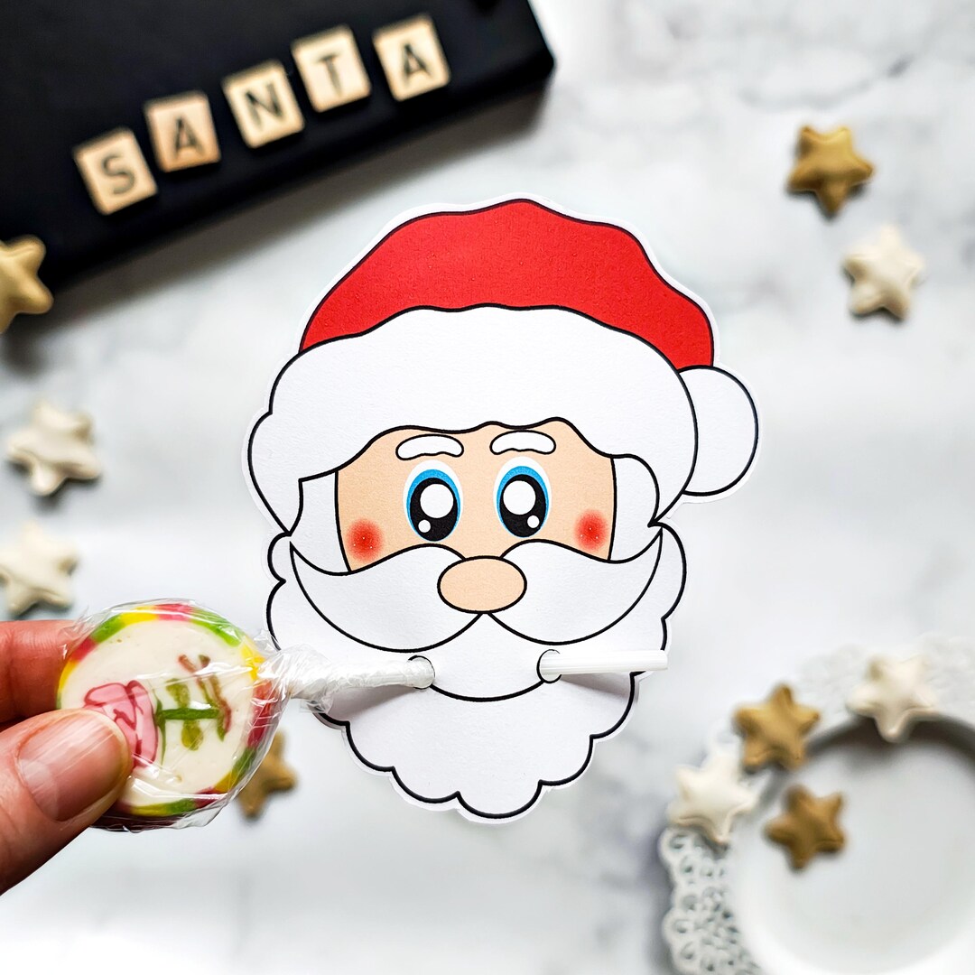 Santa Claus Lollipop,instant Download Lollipop Holder,digital Party ...