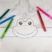 Frog Paper Coloring Crown, Animal Paper Hat for Kids, Instant Download ...