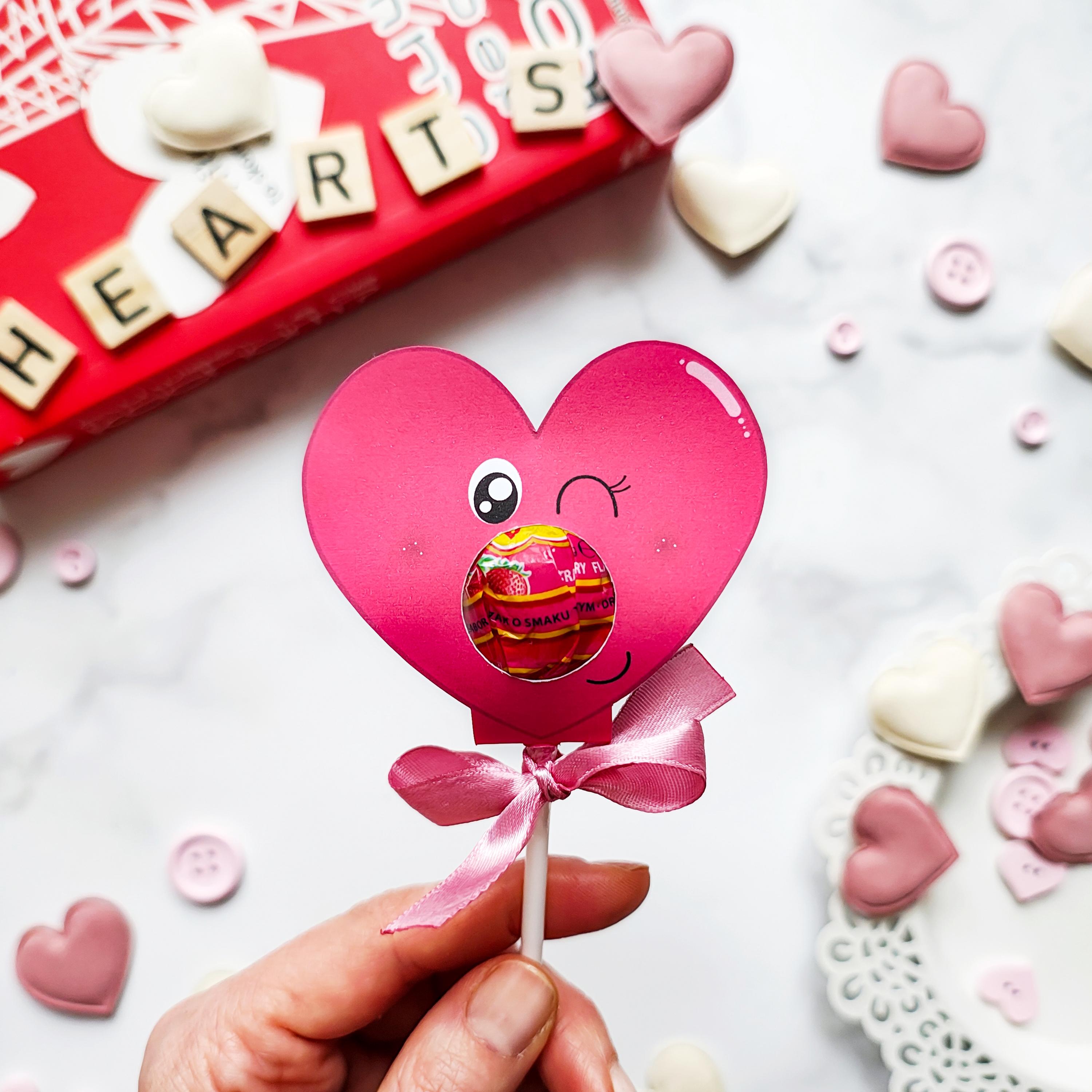 Heart Lollipop,instant Download,valentine's Day Lollipop Holder,pdf ...