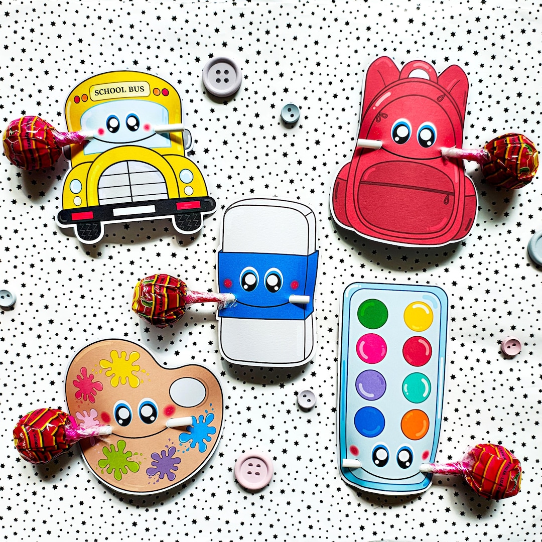 Back to School Lollipop,instant Download Lollipop Holder,digital Party ...