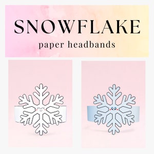 2 Snowflakes Paper Crowns,weather Paper Hat for Kids,instant Download ...