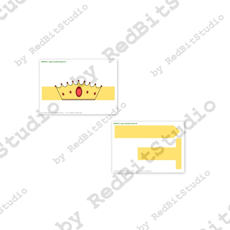 Prince Crown, Paper Hat for Kids, Instant Download Paper Crown, Digital ...