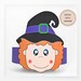 Witch Paper Crown, Halloween Paper Hat for Kids, Instant Download Paper ...