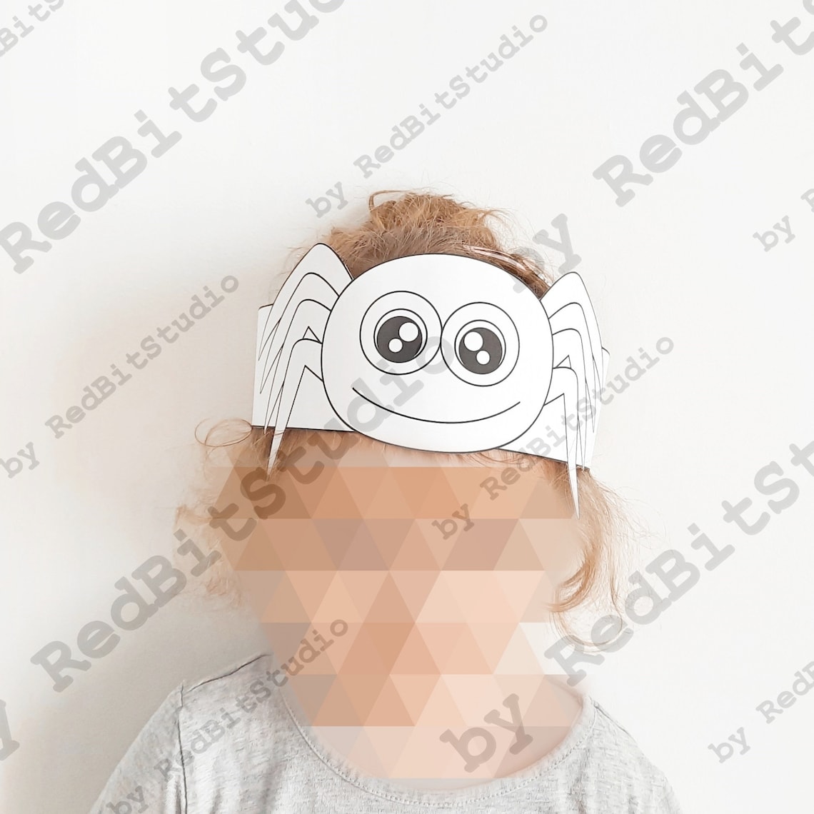 Spider Paper Coloring Crown, Animal Paper Hat for Kids, Instant ...