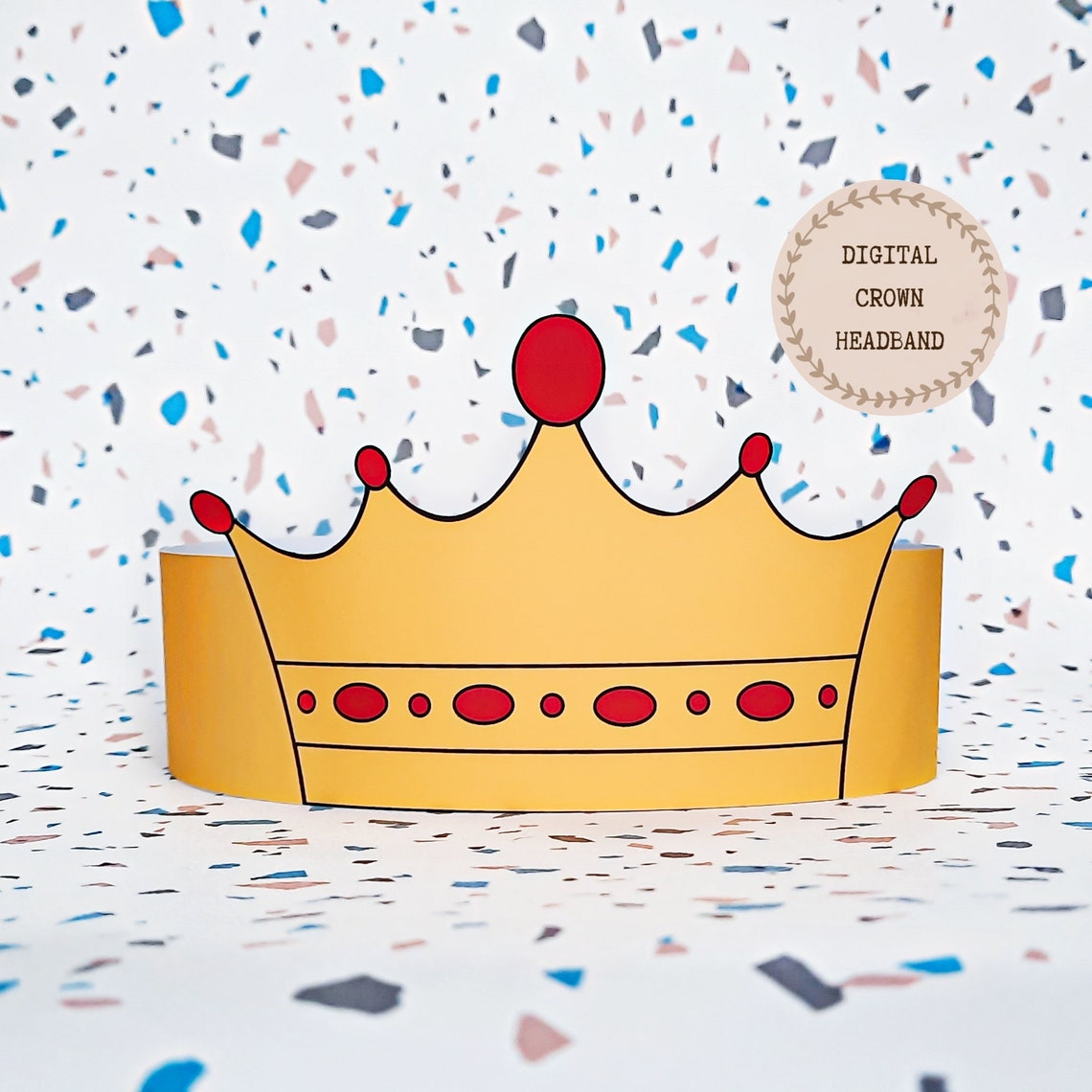 King Crown, Paper Hat for Kids, Instant Download Paper Crown, Digital ...