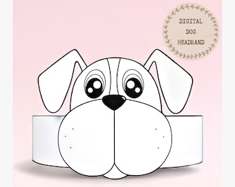 4 Dogs Paper Crowns, Dogs Paper Hats for Kids, Instant Download Paper ...