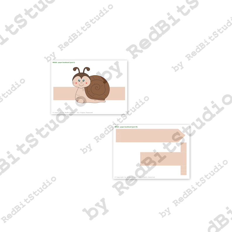 Snail Paper Crown, Animal Paper Hat for Kids, Instant Download Paper ...