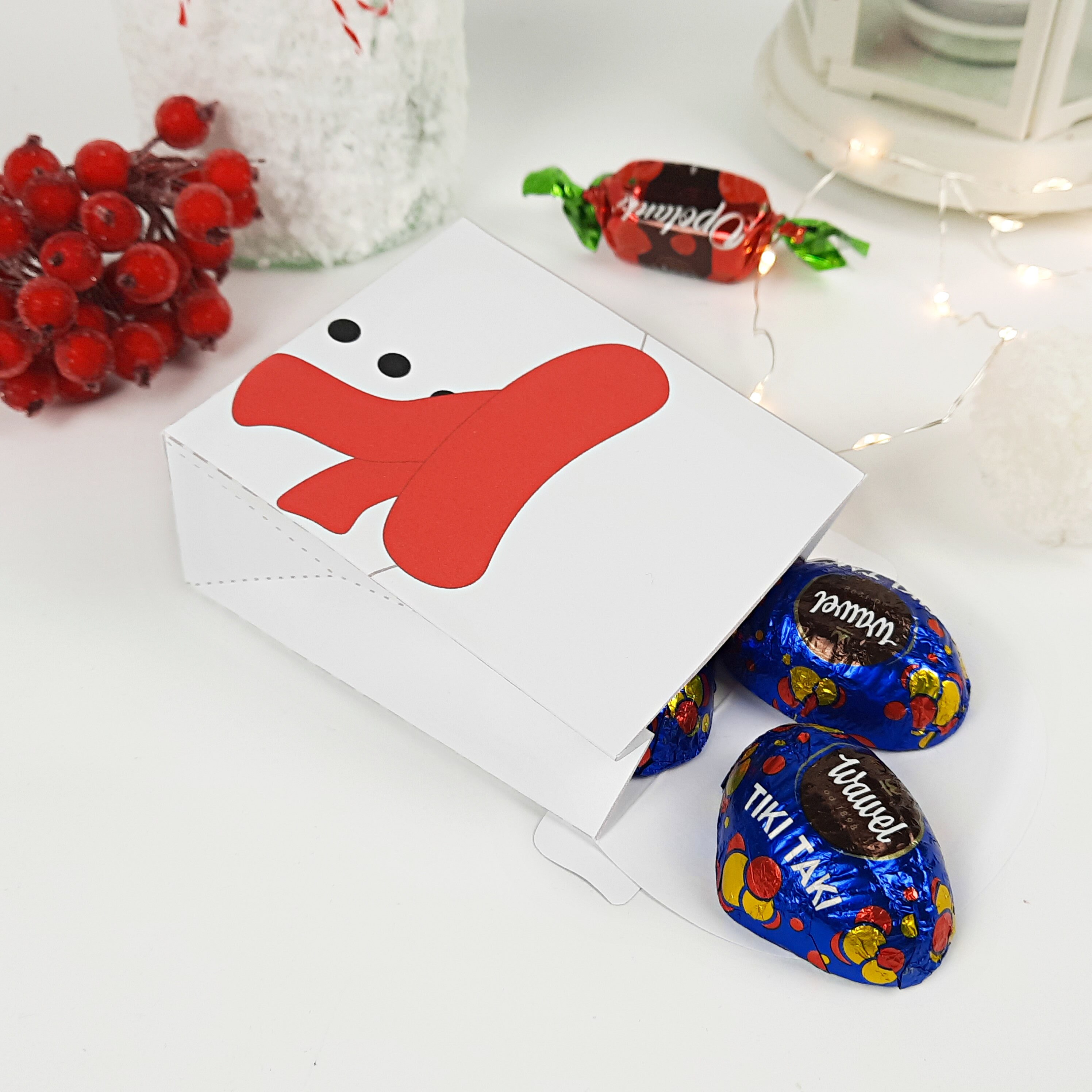 Snowman Gift Box Printable, Favor Box Christmas, Template to Assemble ...