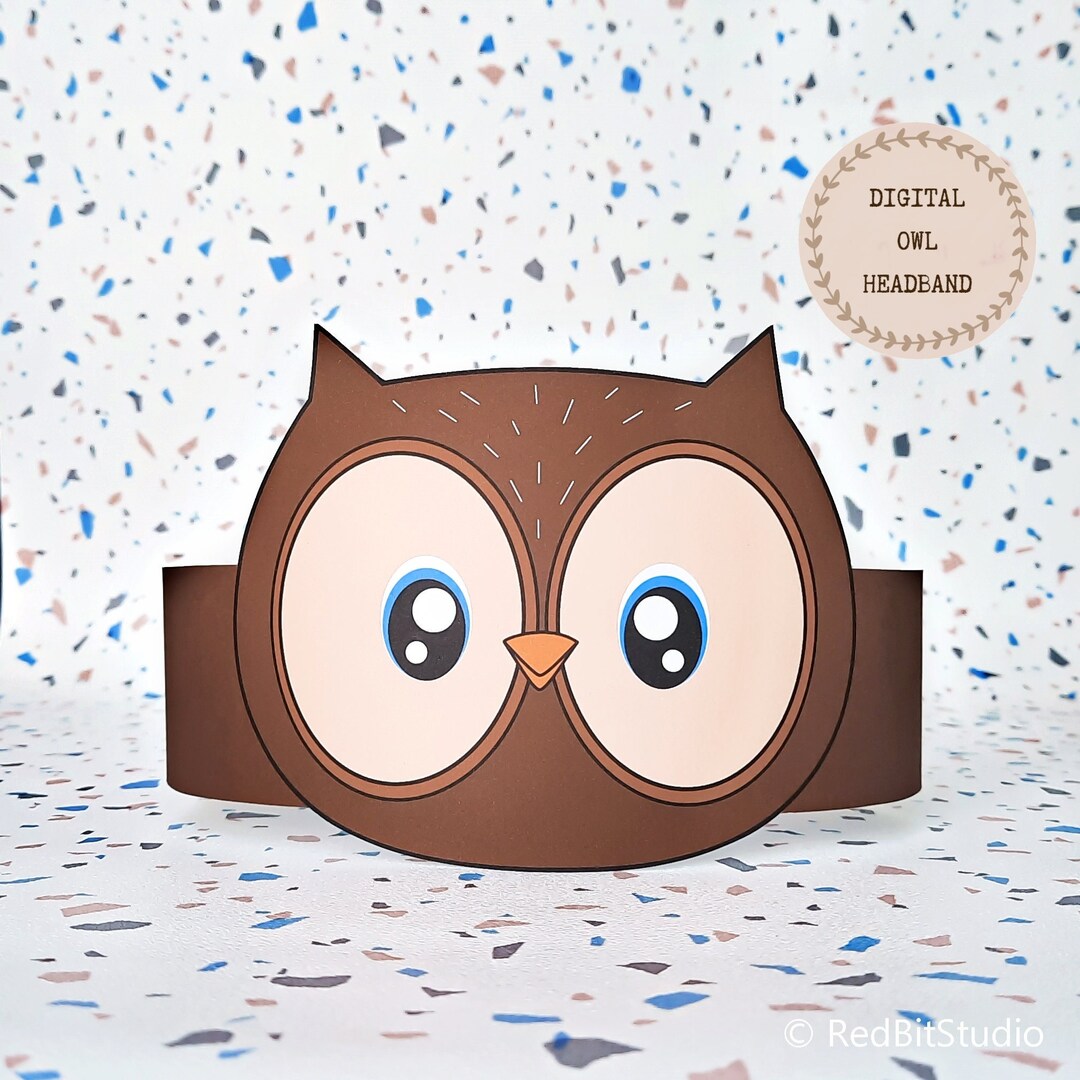 Owl Paper Crown Animal Paper Hat for Kids Instant Download - Etsy