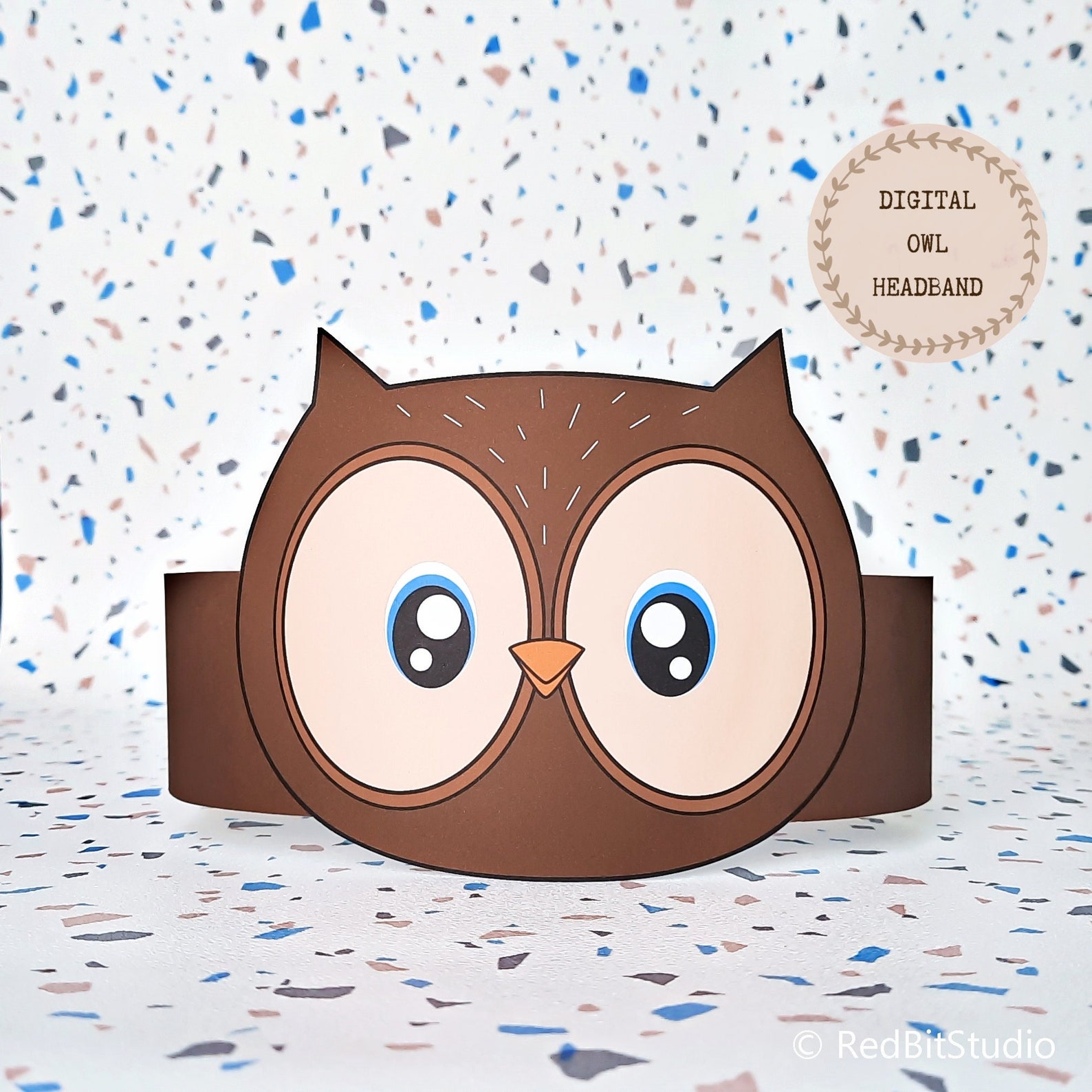 Owl Paper Crown Animal Paper Hat for Kids Instant Download - Etsy