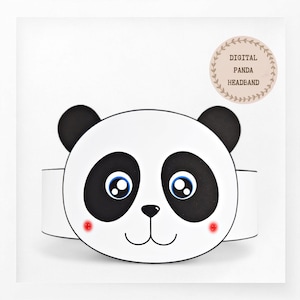 Panda Paper Crown, Animal Paper Hat for Kids, Instant Download Paper ...