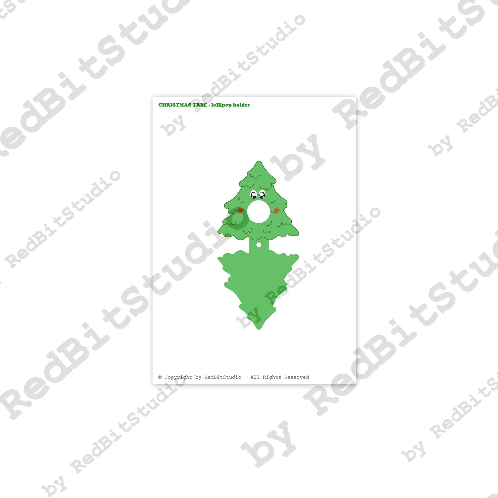 Christmas Tree Lollipop, Instant Download Lollipop Holder,pdf File ...