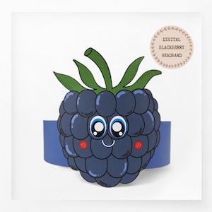 Blackberry Paper Crown,fruit Paper Hat for Kids, Instant Download Paper ...