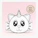 Unicat Paper Coloring Crown, Animal Paper Hat for Kids, Instant ...