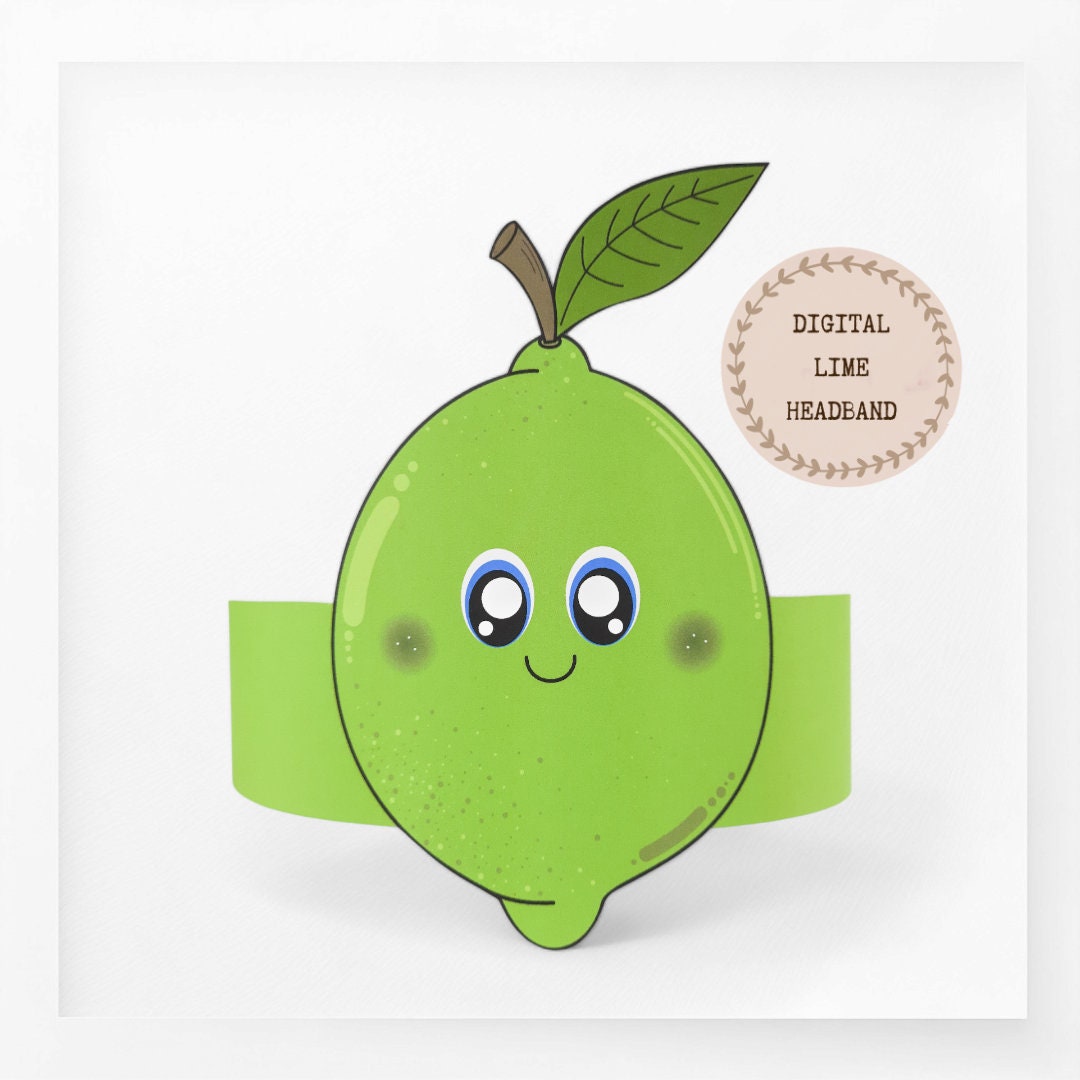 Lime Paper Crown,fruit Paper Hat for Kids, Instant Download Paper Crown ...