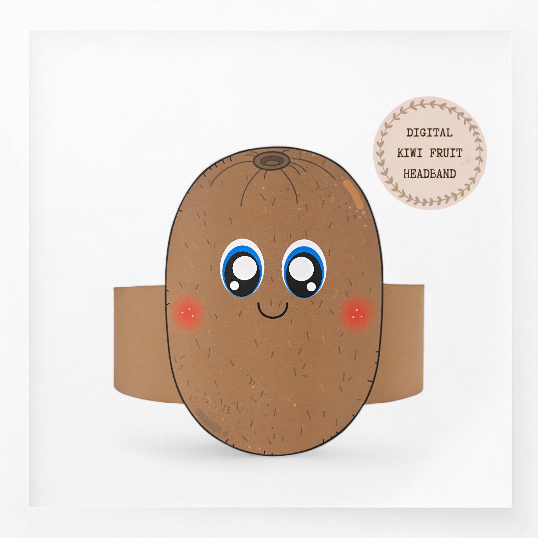 Kiwi Fruit Paper Crown,fruit Paper Hat for Kids, Instant Download Paper ...
