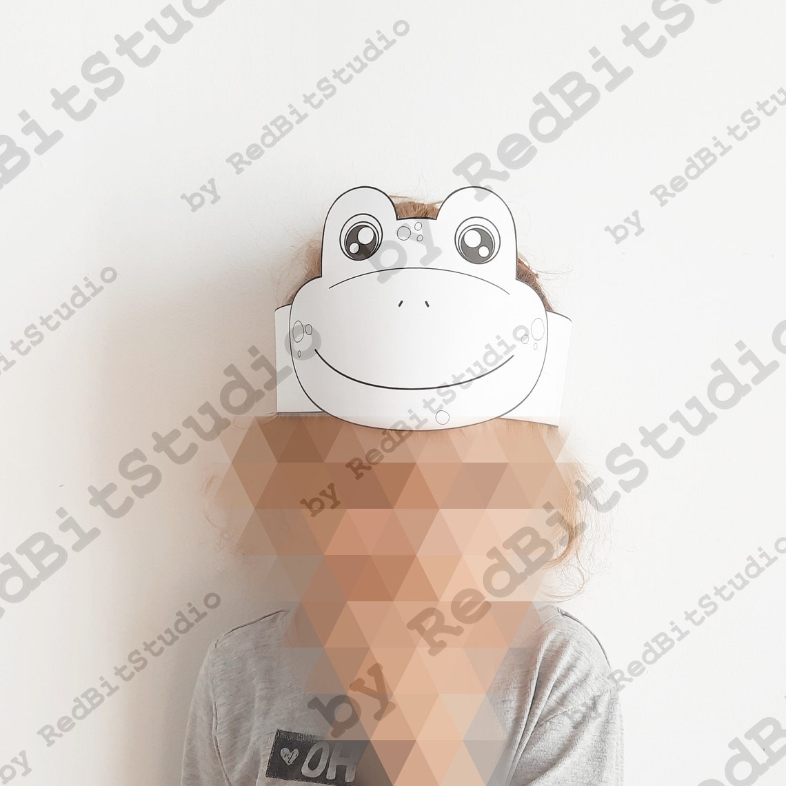 Frog Paper Coloring Crown, Animal Paper Hat for Kids, Instant Download ...