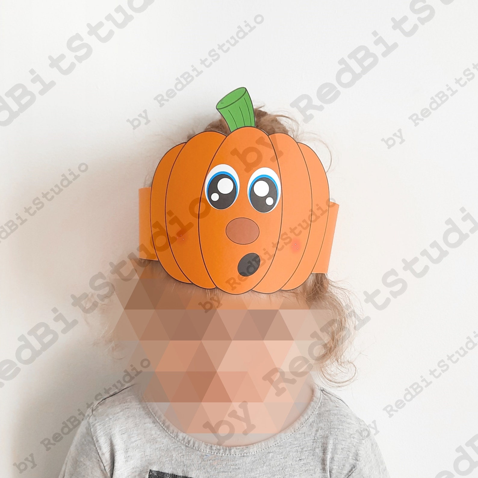 Pumpkin Paper Crown, Halloween Paper Hat for Kids, Instant Download ...