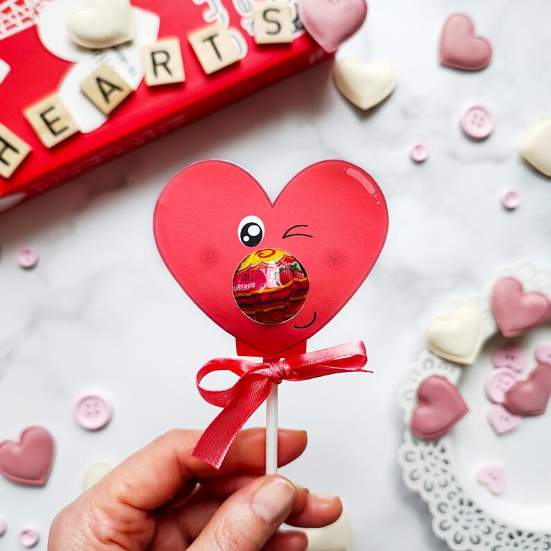 Heart Lollipop,instant Download,valentine's Day Lollipop Holder,pdf ...