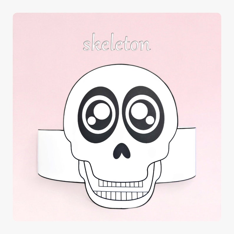 4 Halloween Paper Coloring Crowns,paper Hats for Kids,instant Download ...