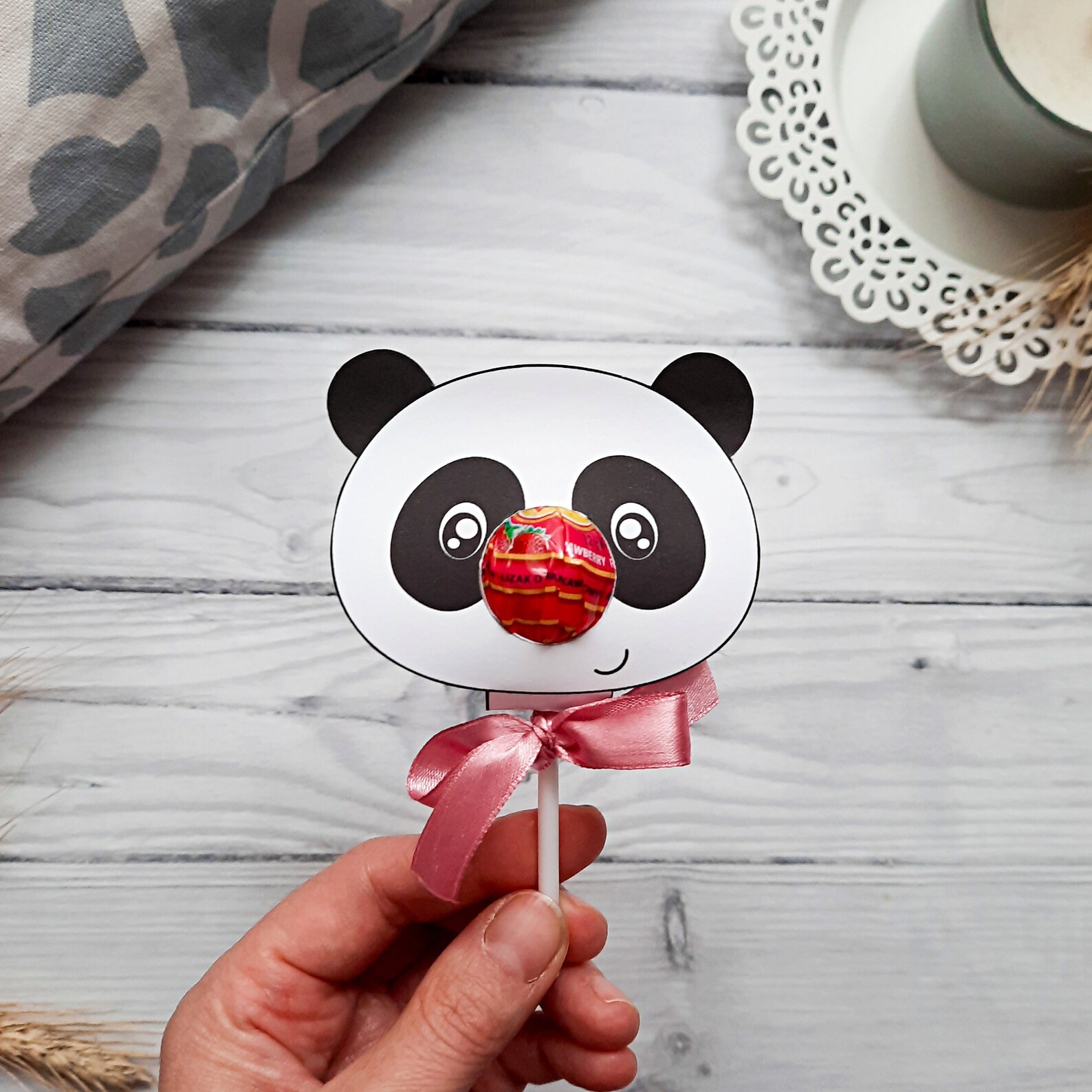 Panda Lollipop, Instant Download Lollipop Holder,pdf File, Digital ...