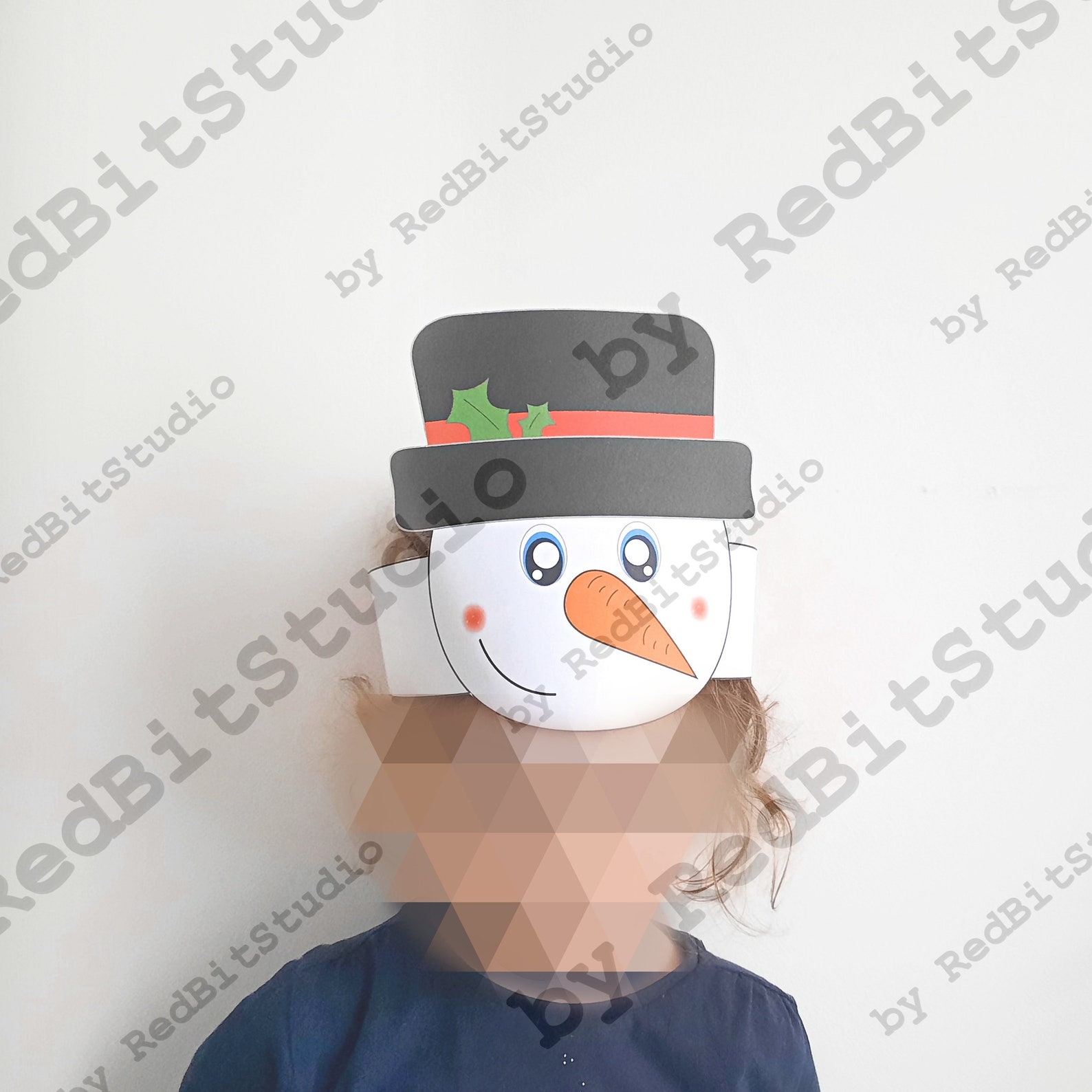 Snowman Paper Crown, Christmas Paper Hat for Kids, Instant Download ...