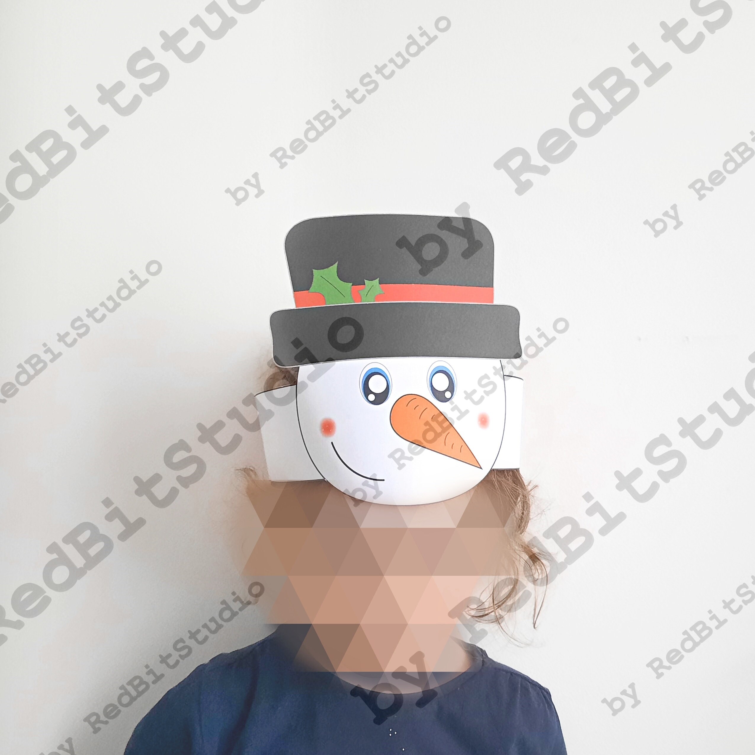 Snowman Paper Crown, Christmas Paper Hat for Kids, Instant Download ...