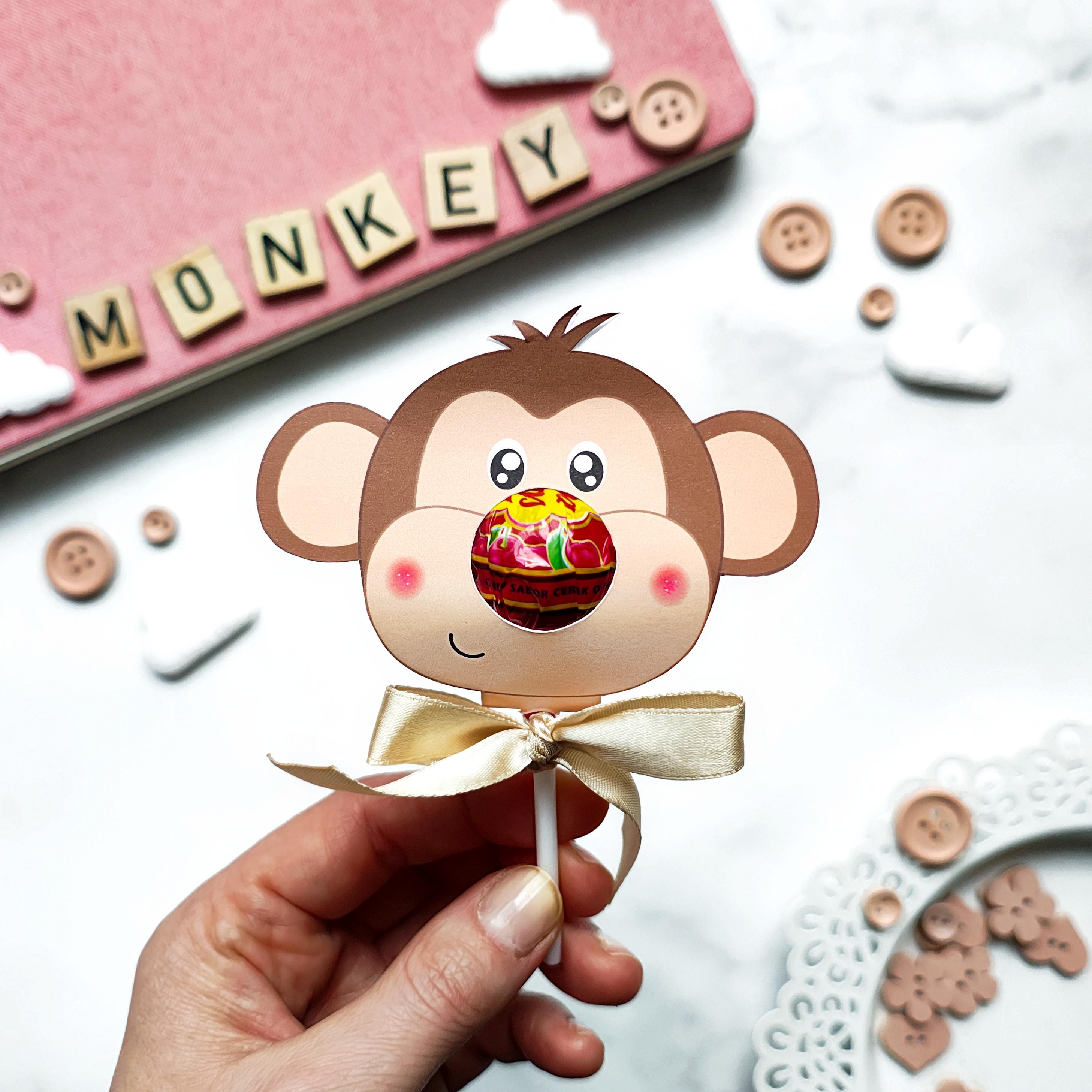 Monkey Lollipop, Instant Download Lollipop Holder,pdf File, Digital ...