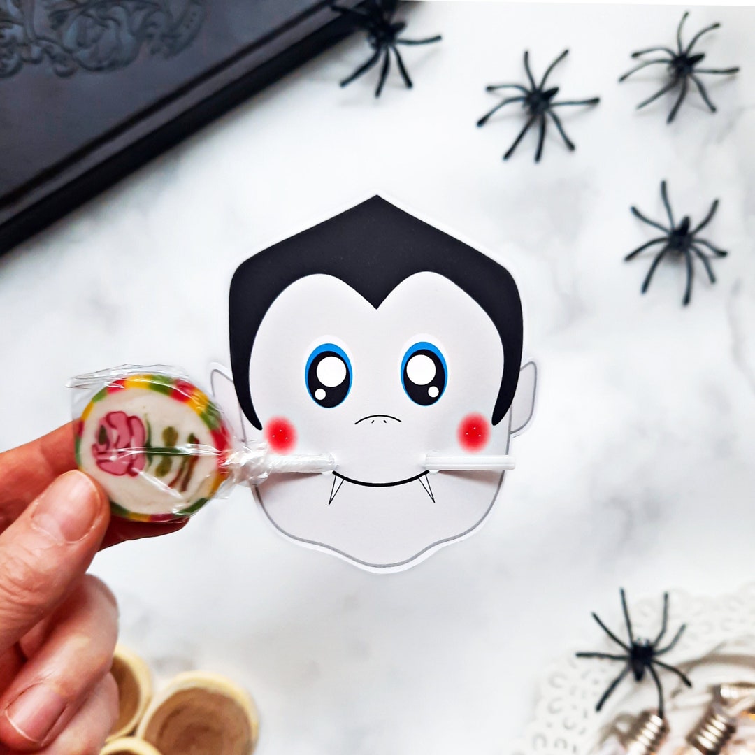 Dracula Lollipop, Instant Download Lollipop Holder, Digital Party ...