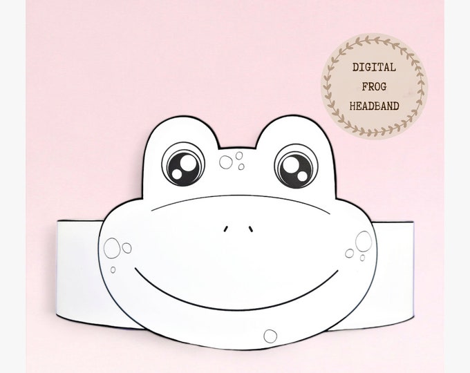 Frog Paper Crown COLOR YOUR OWN - Printable - Etsy Canada