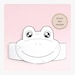 Frog Paper Coloring Crown, Animal Paper Hat for Kids, Instant Download ...