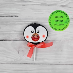 Penguin Lollipop, Instant Download Lollipop Holder,pdf File, Digital ...