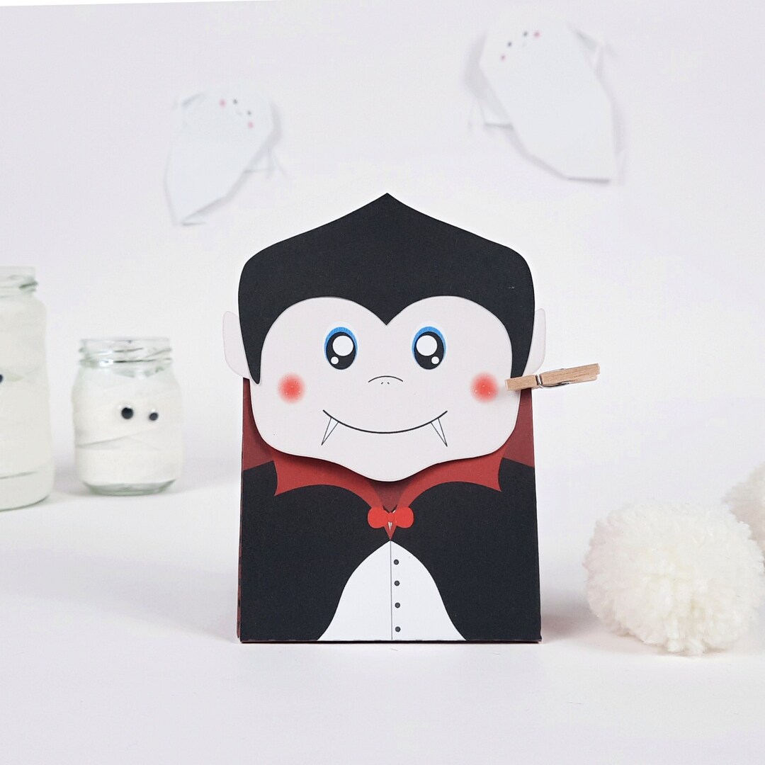 Dracula Gift Box Printable, Favor Box Halloween, Template to Assemble ...
