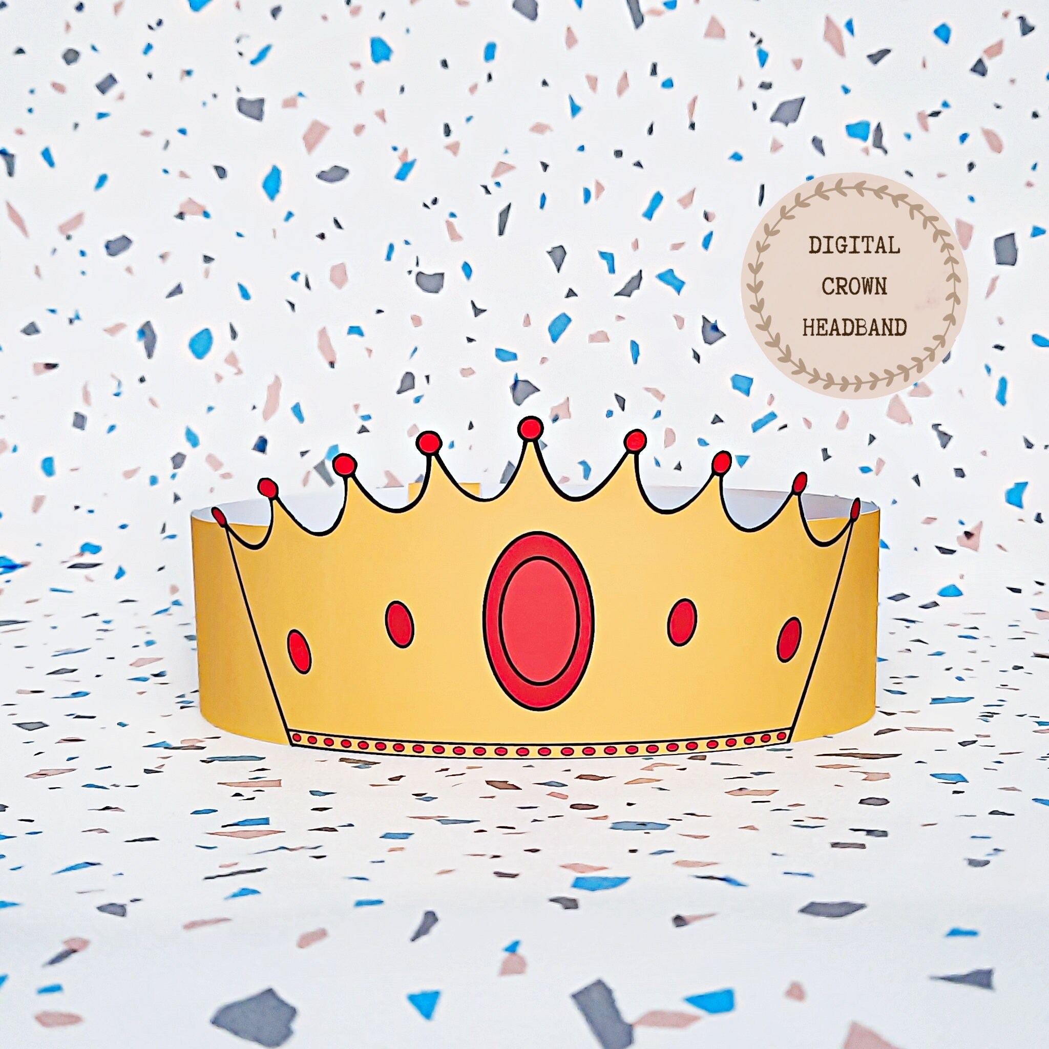 Prince Crown Paper Hat for Kids Instant Download Paper - Etsy