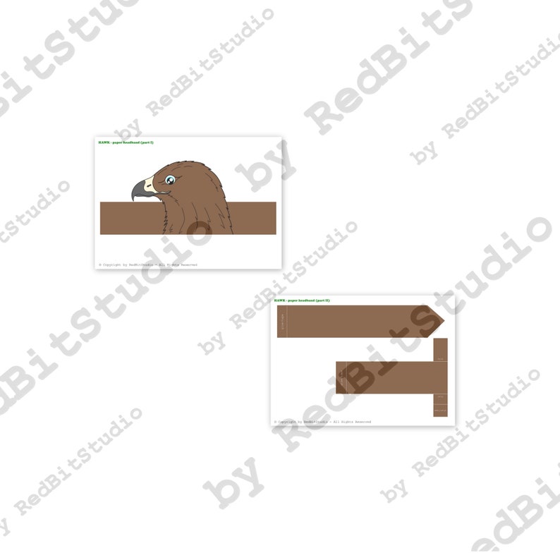 Hawk Paper Crown Bird Paper Hat for Kids Instant Download - Etsy