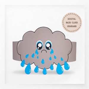 Rain Cloud Paper Crown,weather Paper Hat for Kids,instant Download ...