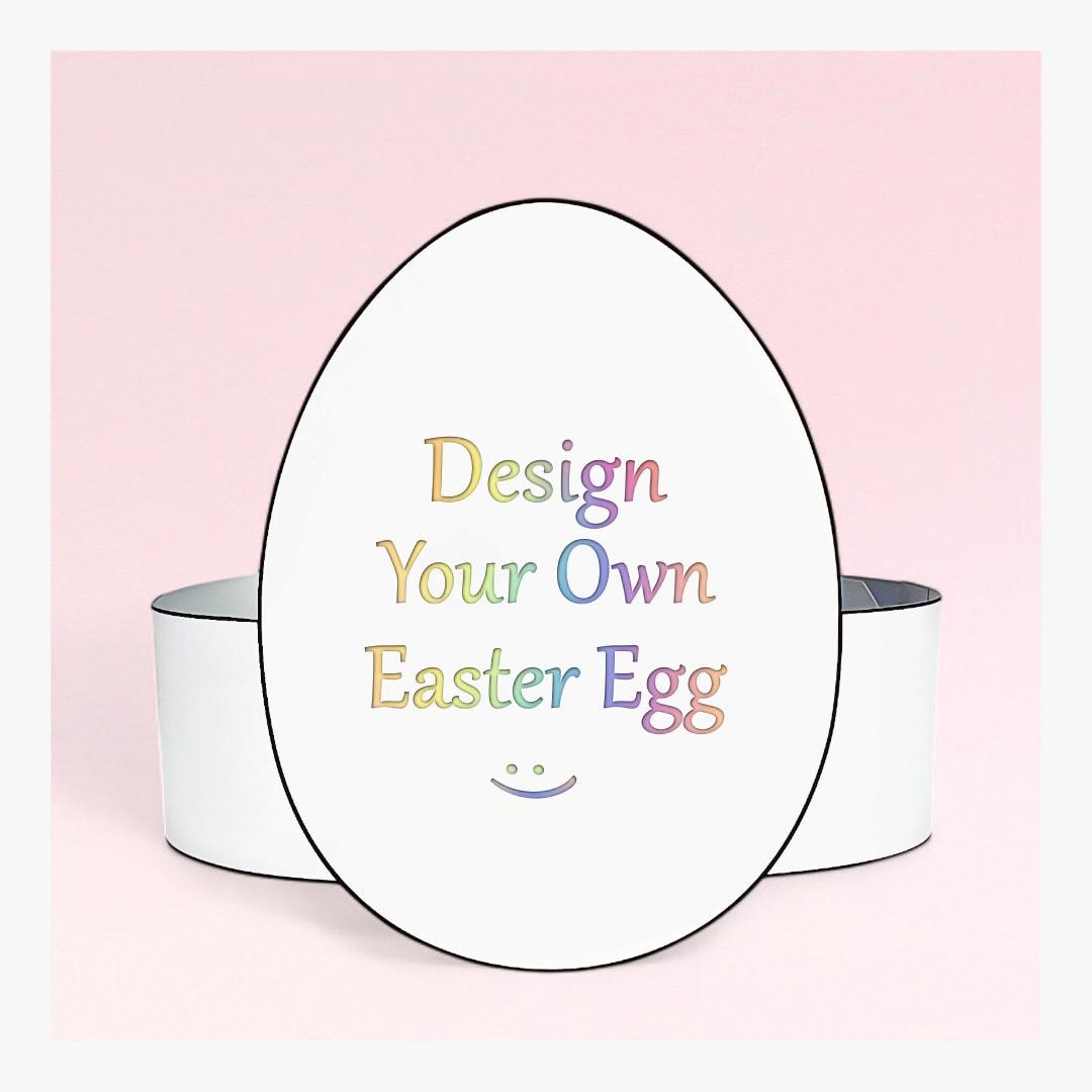 5 Easter Egg Paper Coloring Crowns,egg Paper Hats for Kids,instant ...