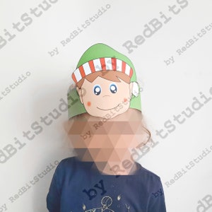 Elf Paper Crown, Christmas Paper Hat for Kids, Instant Download Paper ...