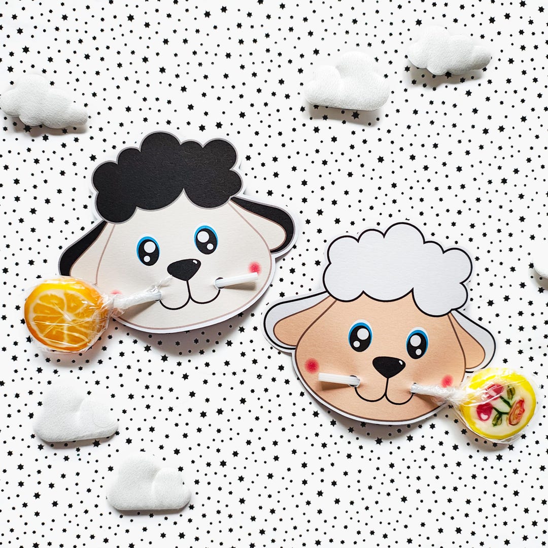 Sheep Lollipop, Instant Download Lollipop Holder,digital Party Sucker ...