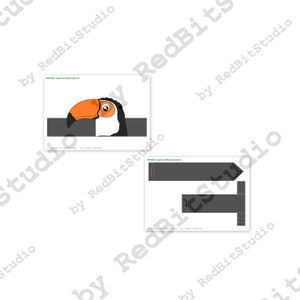 Toucan Paper Crown, Animal Paper Hat for Kids, Instant Download Paper ...