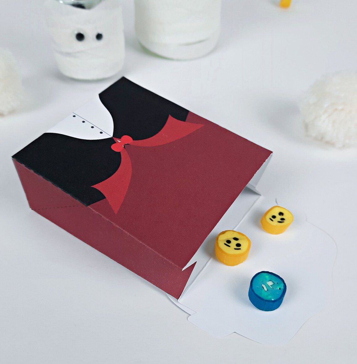 Dracula Gift Box Printable, Favor Box Halloween, Template to Assemble ...
