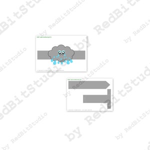 Rain Cloud Paper Crown,weather Paper Hat for Kids,instant Download ...