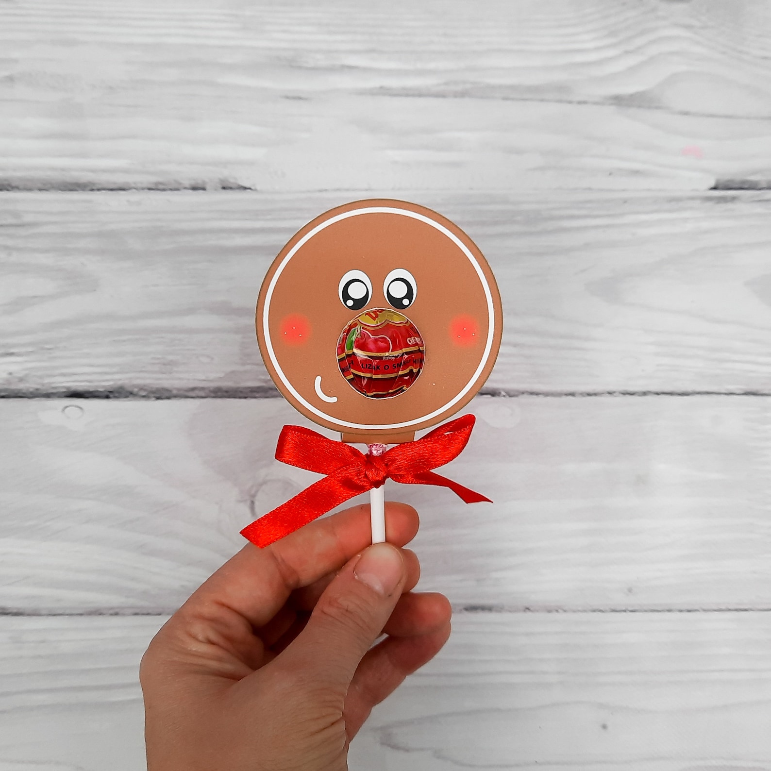 Gingerbread Man Lollipop, Instant Download Lollipop Holder,pdf File ...