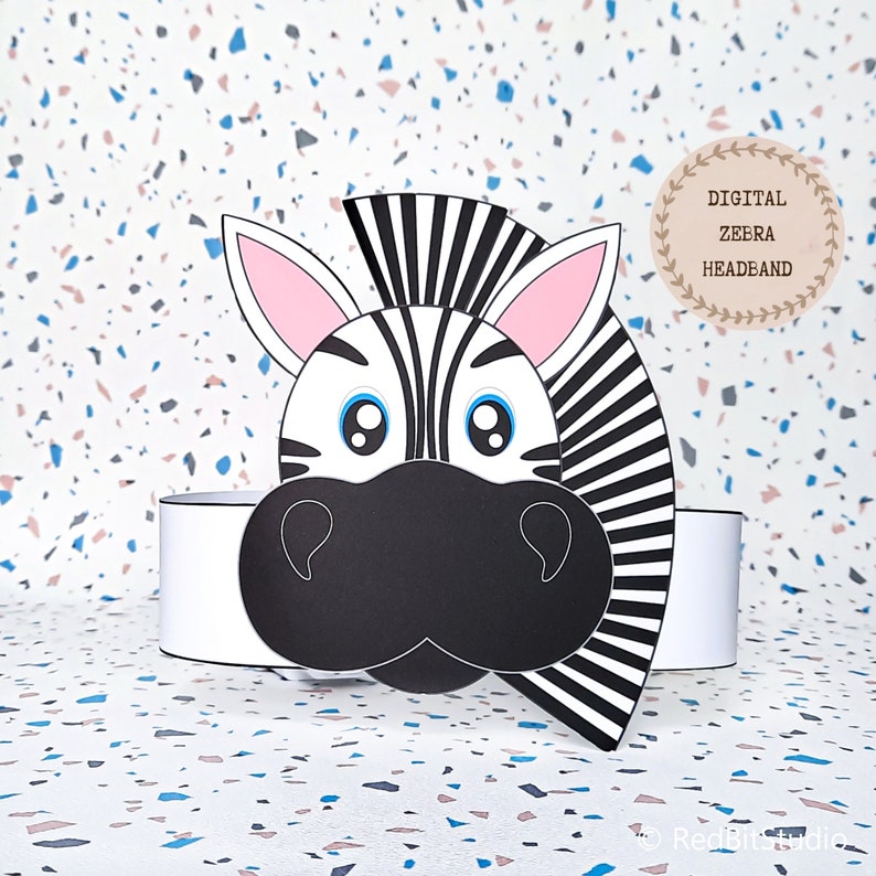 Zebra Paper Crown Animal Paper Hat for Kids Instant Download - Etsy