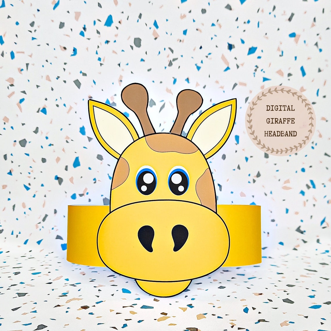 Giraffe Paper Crown, Animal Paper Hat for Kids, Instant Download Paper ...