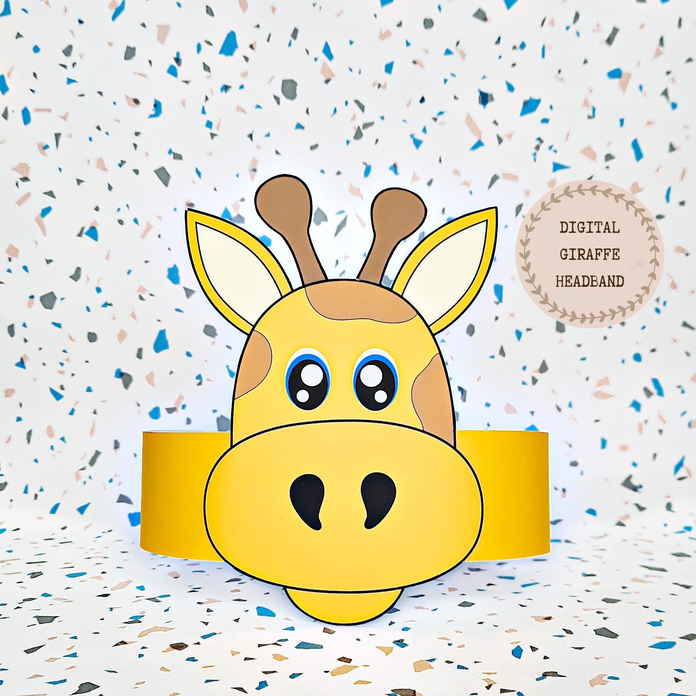 Giraffe Paper Crown, Animal Paper Hat for Kids, Instant Download Paper ...