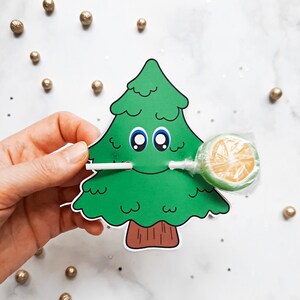 Christmas Tree Lollipop,instant Download Lollipop Holder,digital Party ...